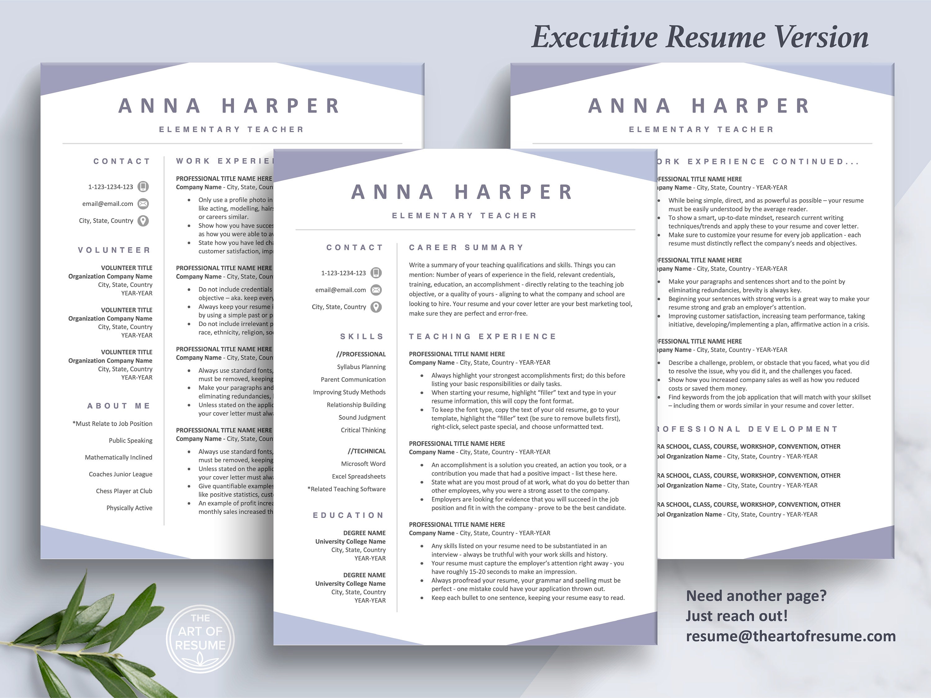Teaching Resume Templates, Creative Resume Teacher, Resume Template ...