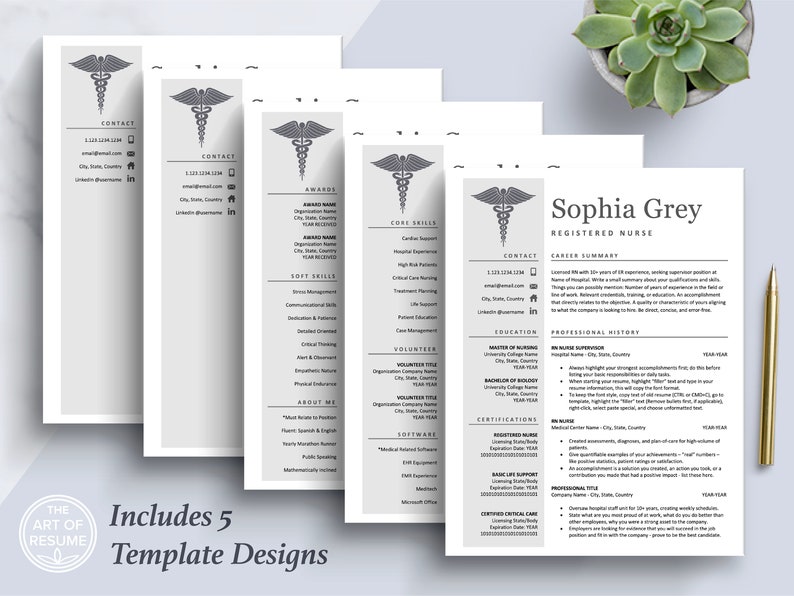 Nursing Resume Templates With Cover Letter Medical Resume Template ...