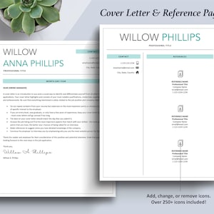 Creative Resume Template, Minimalist Resume, Resume Template Word ...