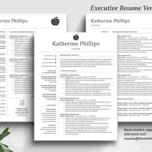 Teacher Resume Template Word, Pages, Teaching Resume, Teacher CV ...