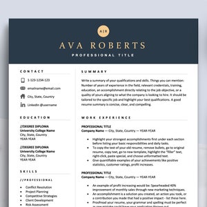 Executive Resume Templates, Resume Template Word, Mac Pages ...