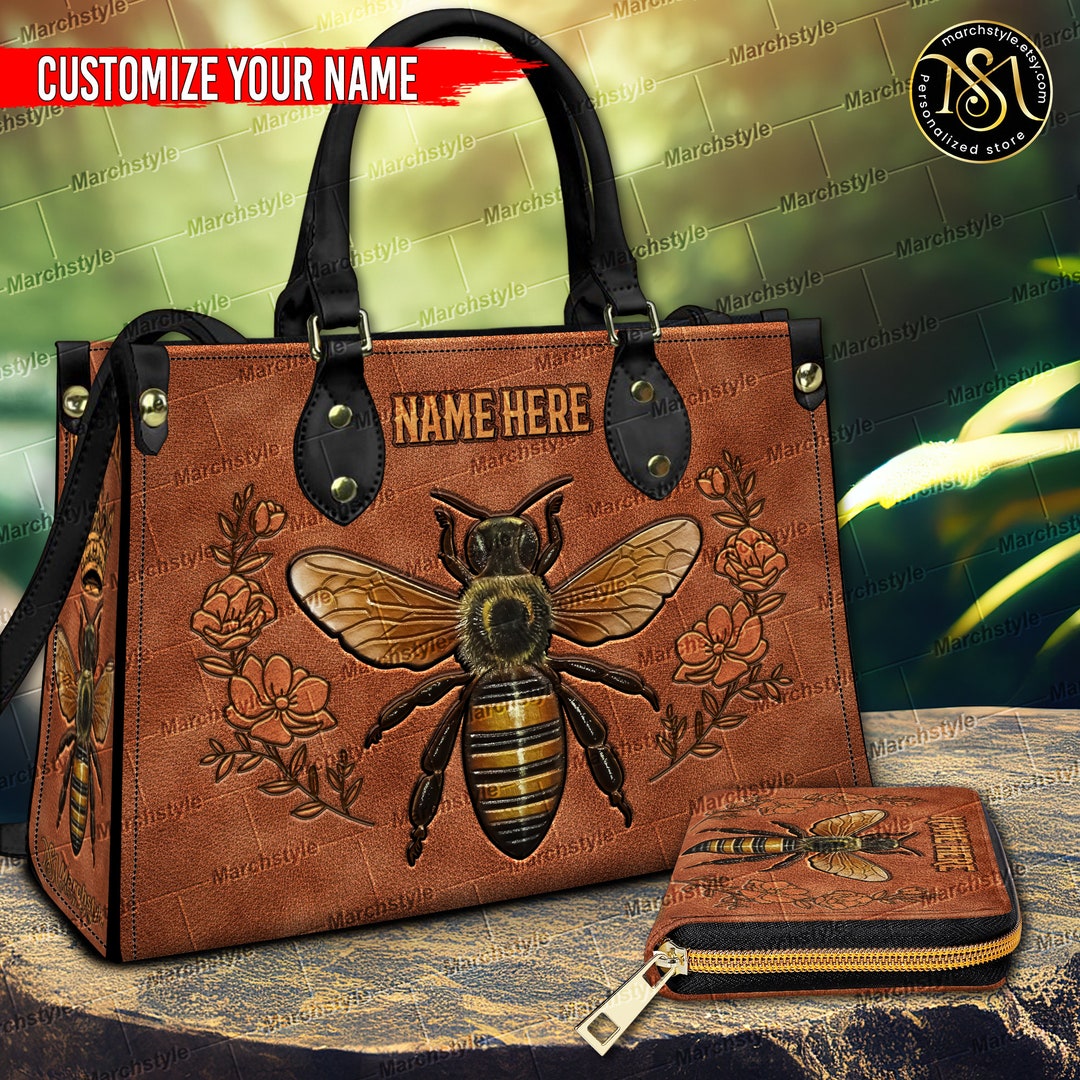 Marchstyle - Personalized Leather Bag & Purse Vintage Beekeeping ...