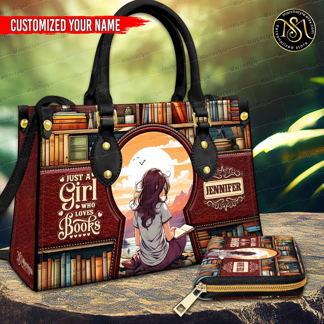 Marchstyle Personalized Handbags Just A Girl Who Loves Books, Wallet ...