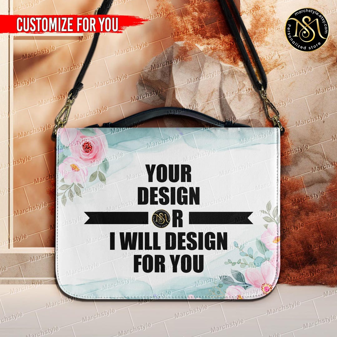 Marchstyle Personalized Leather Bible Cover, Insert Your Design, Custom ...