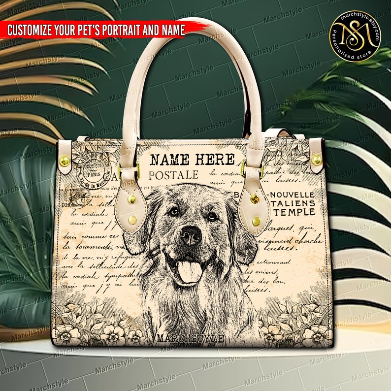 Marchstyle Personalized Pet Portrait Painting From Photo & Name 70s ...