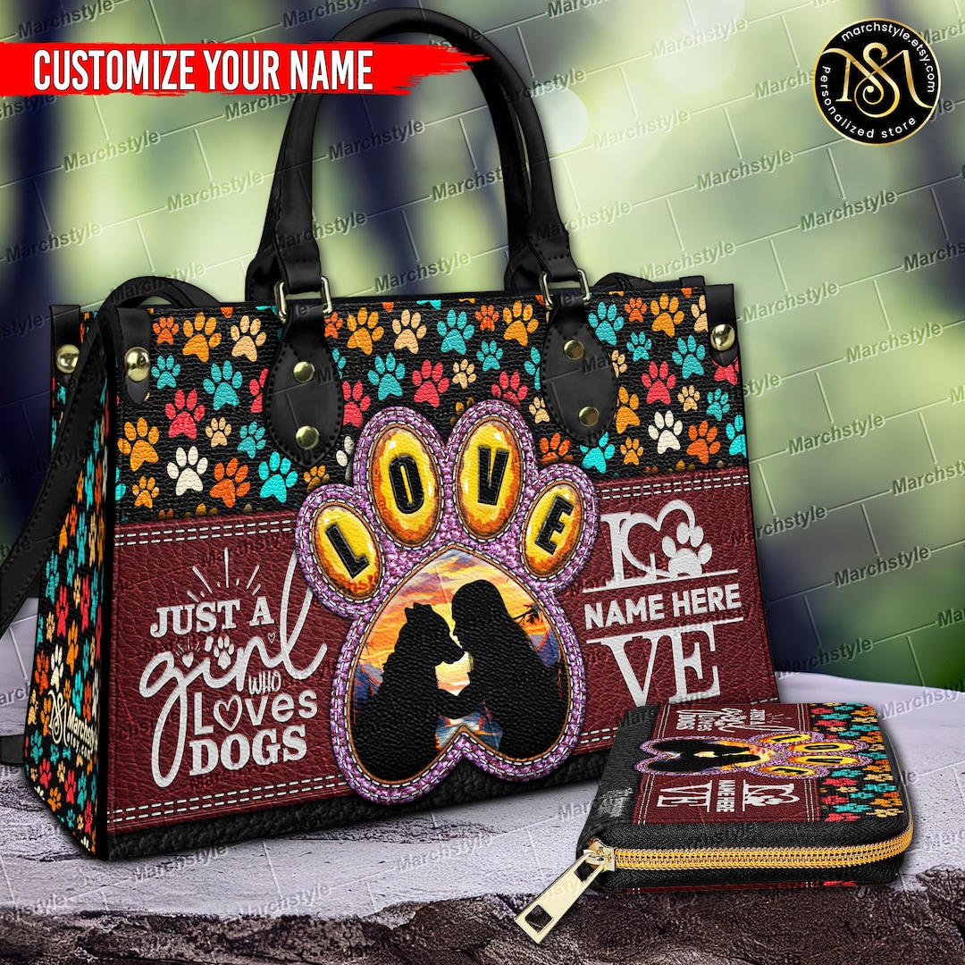 Marchstyle - Personalized Leather Handbag & Purse With Just A Girl Who ...