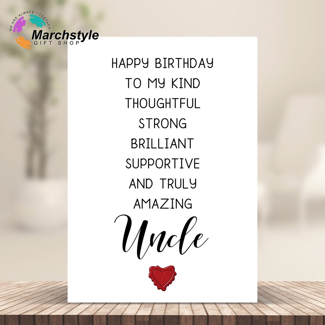 Marchstyle - Birthday Card for Uncle, Uncle Gifts, Funny Uncle Card ...