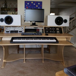 Recording Studio Desk/ 12RU Workstation/ Cabinet Grade Birch Plywood ...
