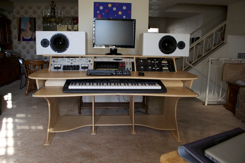 Recording Studio Desk/ 12RU Workstation/ Cabinet Grade Birch - Etsy