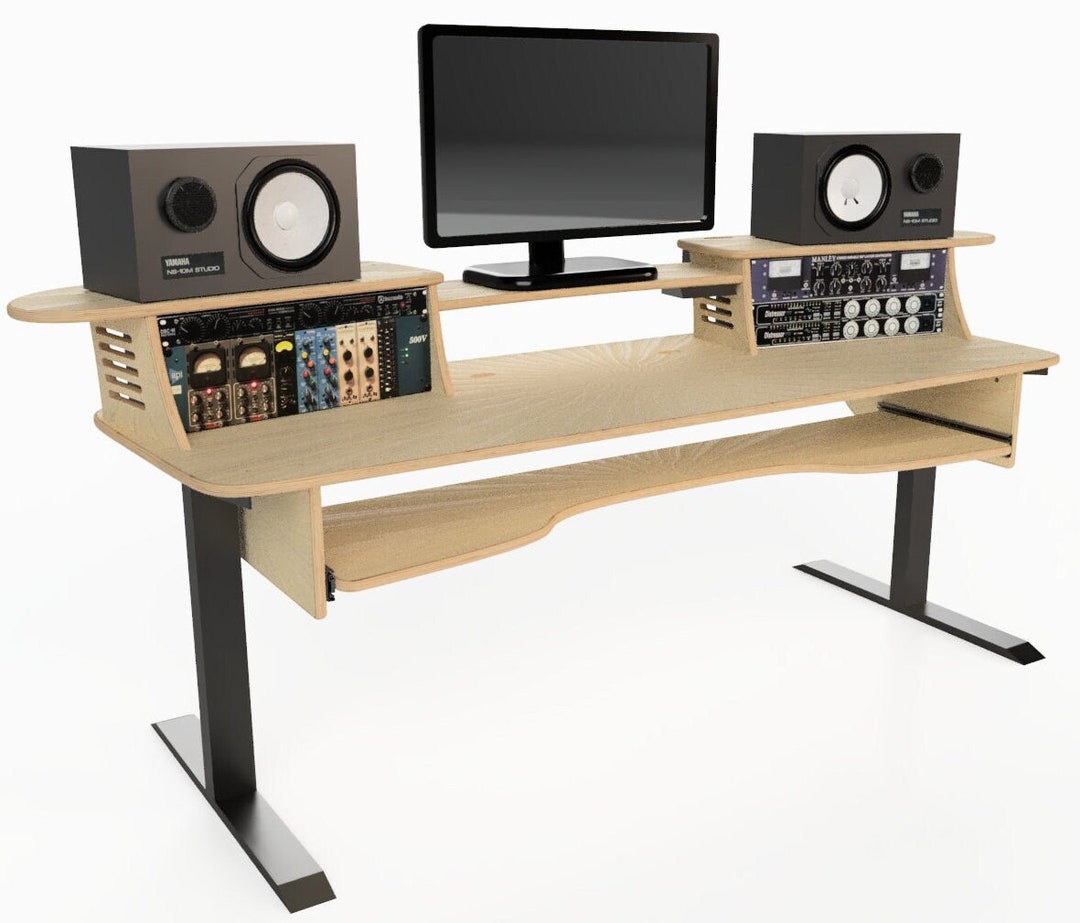 8U Recording Studio Desk Sit or Stand Electronic Lift Height Adjustable ...