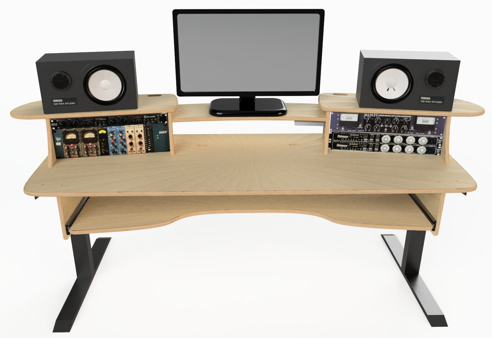 8U Recording Studio Desk Sit or Stand Electronic Lift Height Adjustable ...