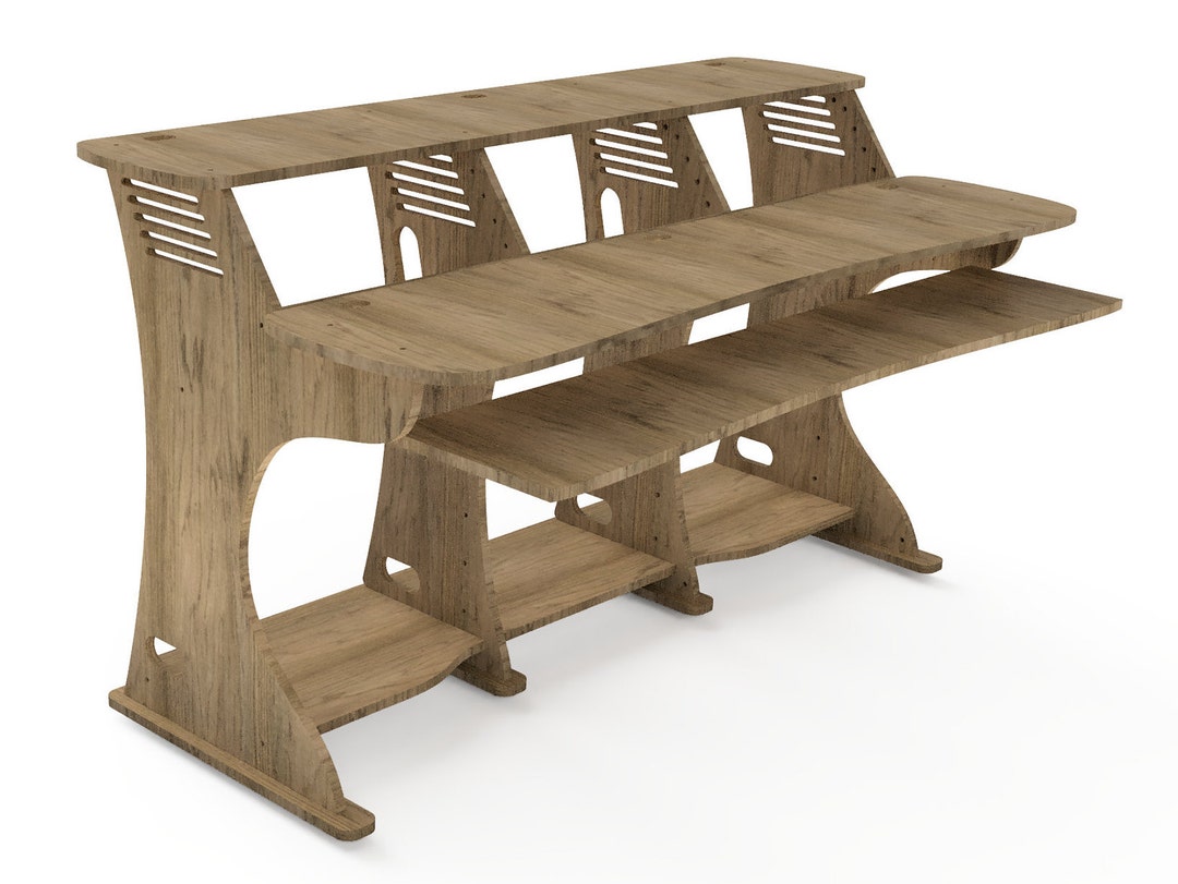 Recording Studio Desk 12 Rack Unit "manhattan Model With Keyboard Shelf ...