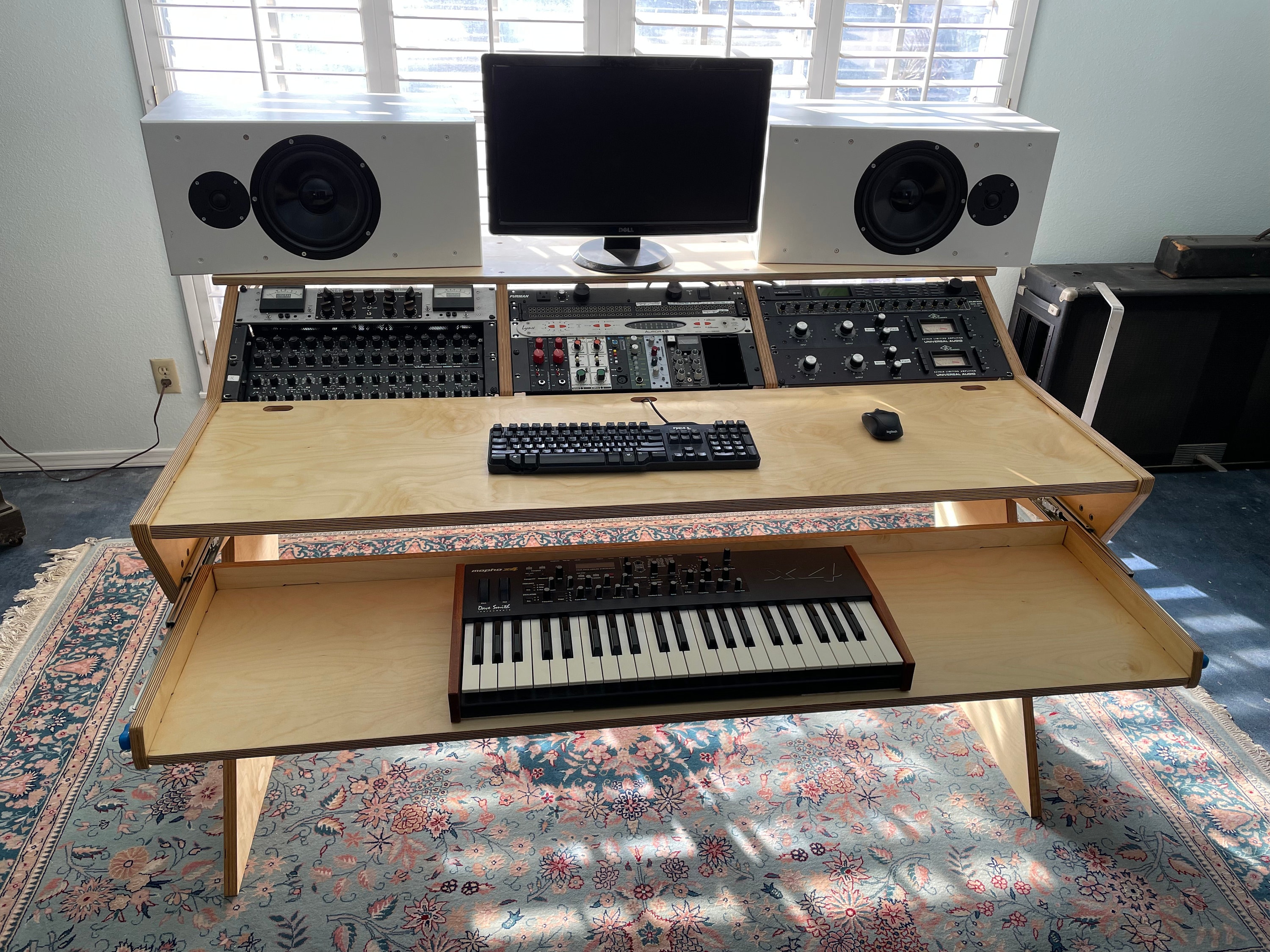 18U Studio Workstation Desk Baltic Birch Recording Studio Desk Pro ...