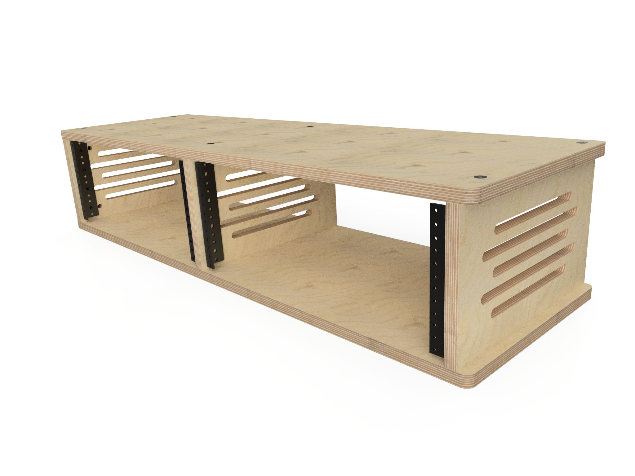 Studio Rack 4ux2/ Baltic Birch/ Modular Rack / Vented Sides/ - Etsy