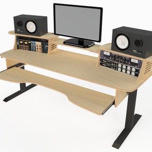 8U Recording Studio Desk Sit or Stand Electronic Lift Height Adjustable ...