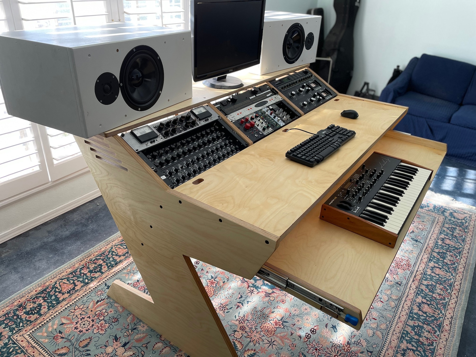 18U Studio Workstation Desk Baltic Birch Recording Studio Desk Pro ...