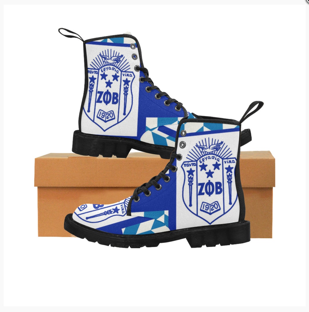 Zeta Phi Beta Combat Boots - Etsy