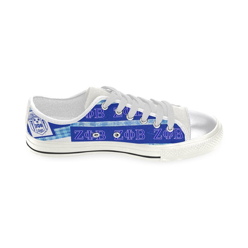 Zeta Phi Beta High Top / Low Top Sneakers (shoe Runs Large, View Size ...