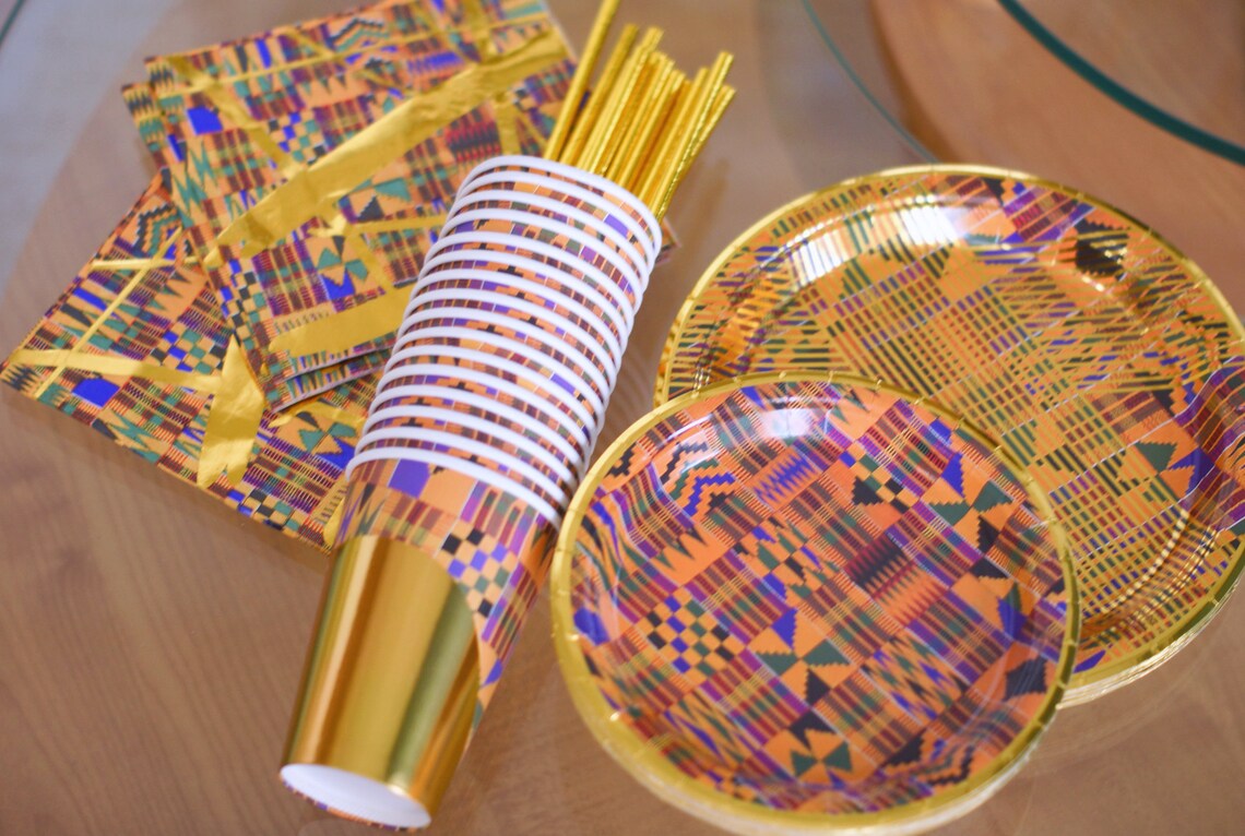 Kente, Party, Supplies African, Kwanzaa, Juneteenth, Freedom Day, Black ...