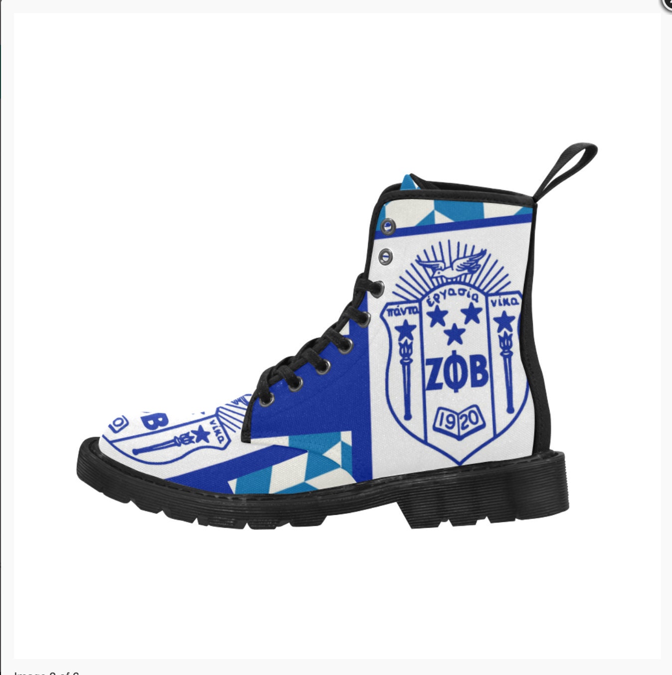 Zeta Phi Beta Combat Boots - Etsy
