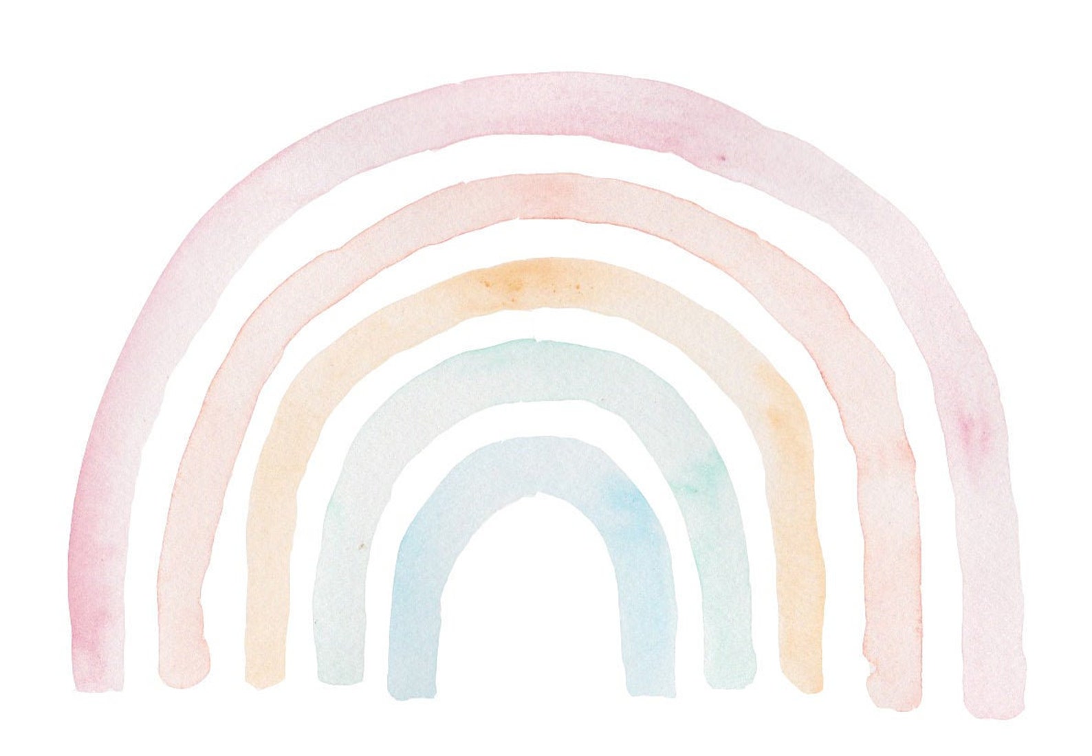 Watercolor Rainbow Print - Etsy