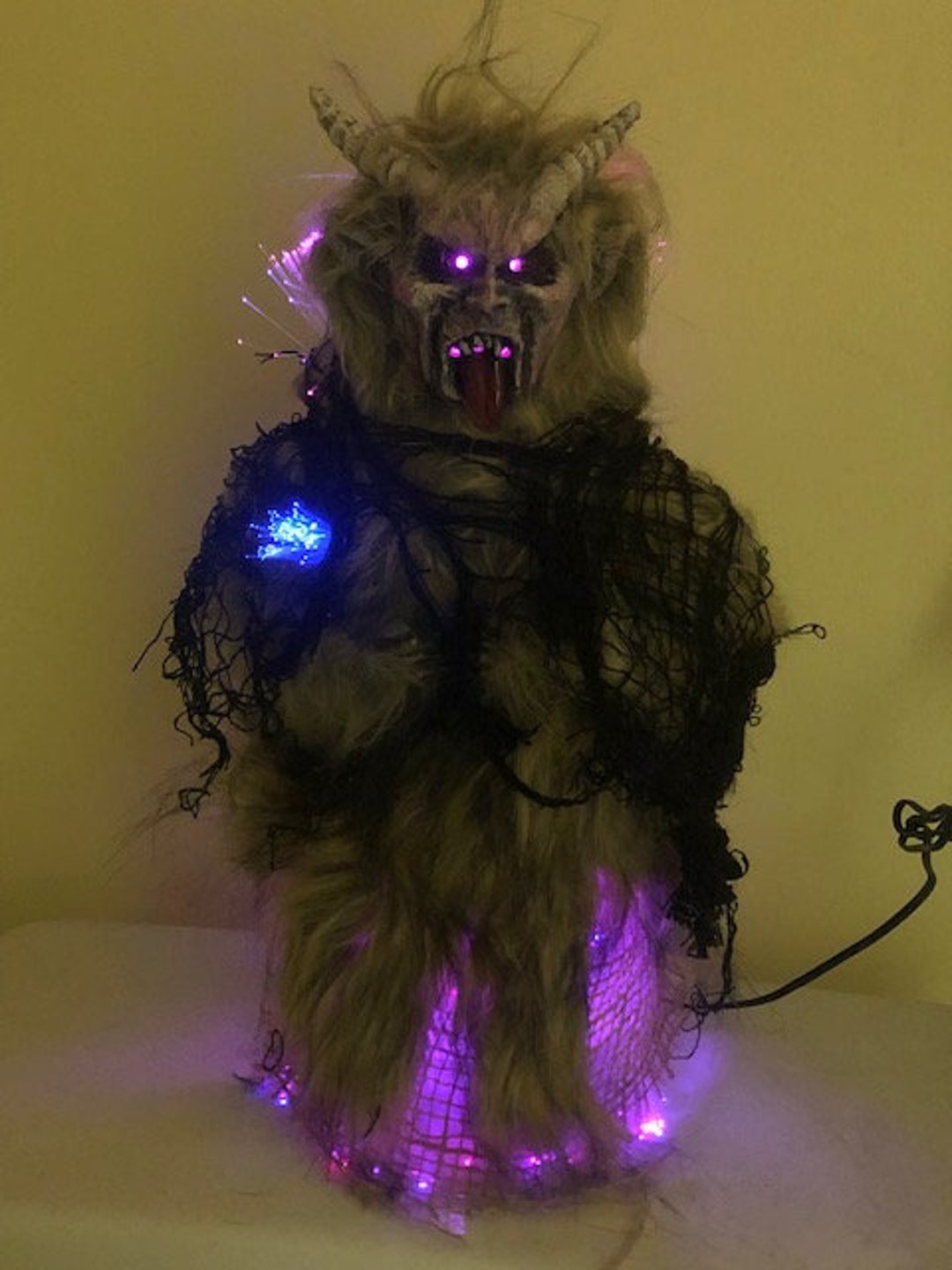 Krampus Fiber Optic Tree Topper - Etsy