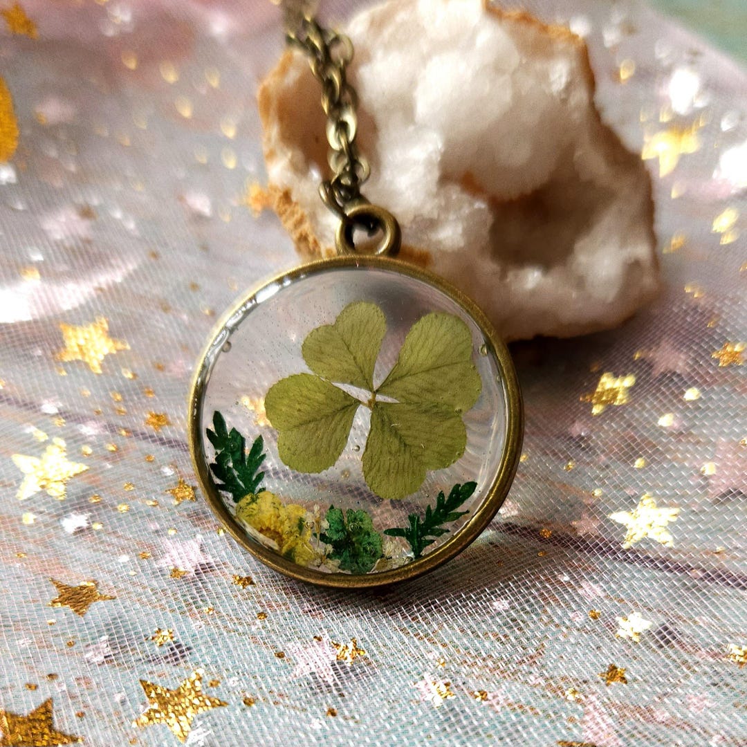 Real Michigan Four Leaf Clover Handmade Necklace - Etsy