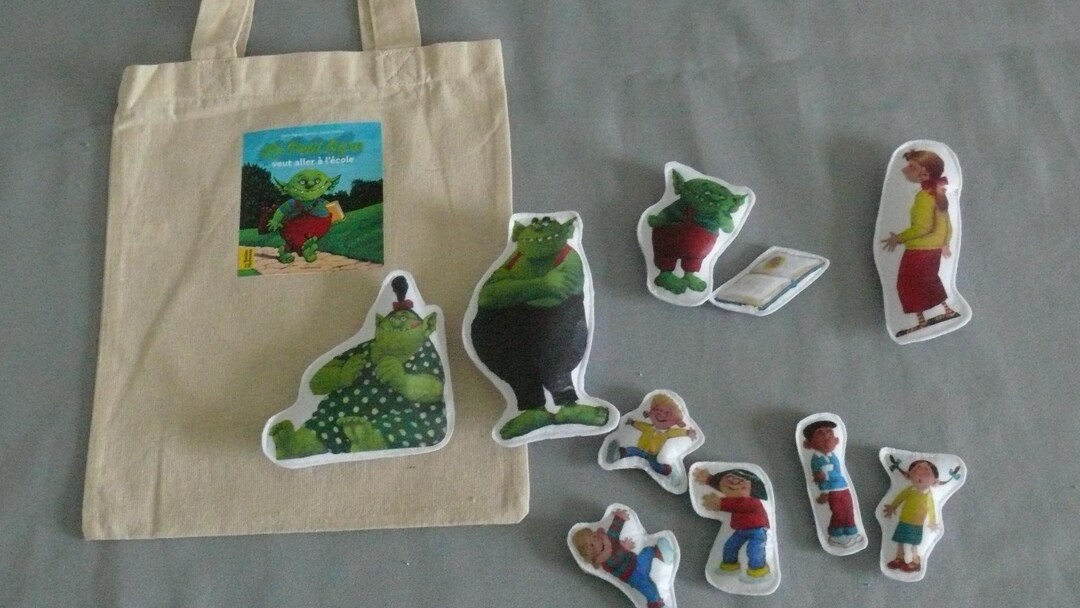 "little Ogre Wants to Go to School" Characters for Storytelling Rug ...