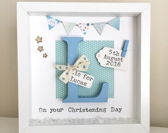 Christening frame | Etsy