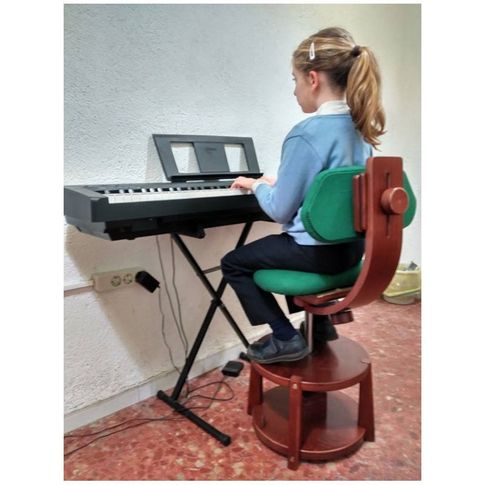 Chaise musicale ergonomique de couleur naturelle, chaise musicale pour ...