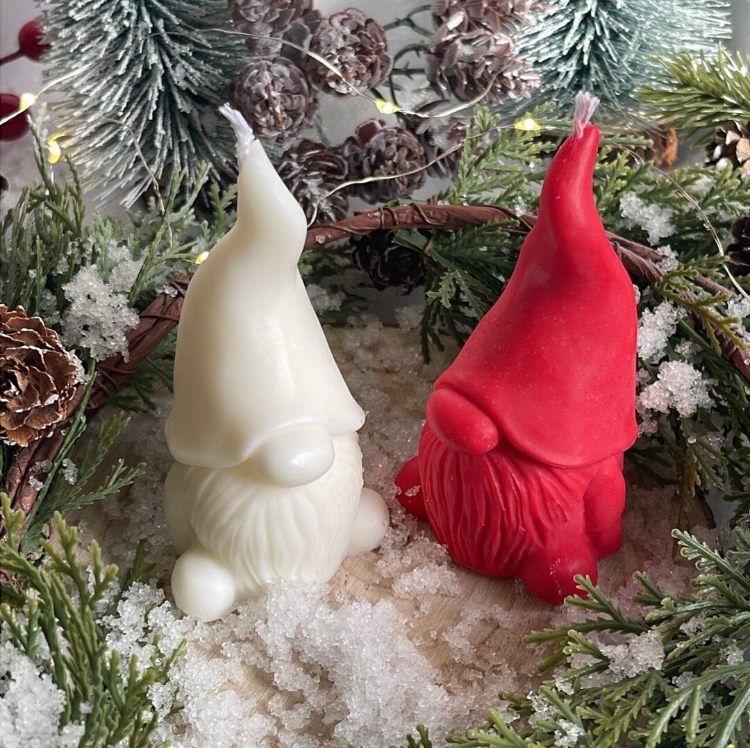 Christmas Gonk/gnome Candle, Handmade Soy Wax Candle, Christmas Gift ...