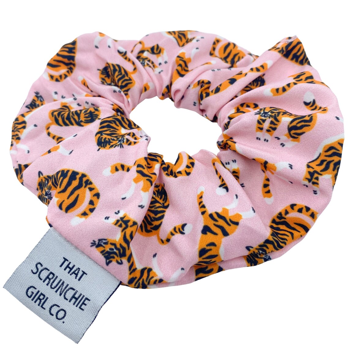 Pink Tigers Scrunchie Quirky Animal Print Scrunchy Handmade - Etsy France