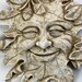Green Man Sculpture Smiling Leaf Face With Acorns - Etsy