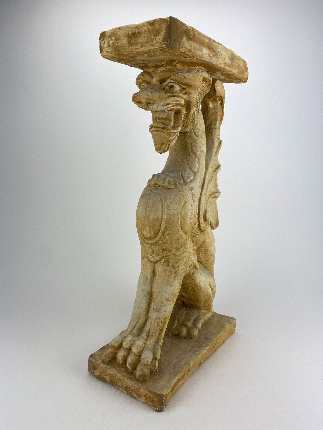 20" Gothic Griffin Dragon Lion Statue Pedestal - Etsy