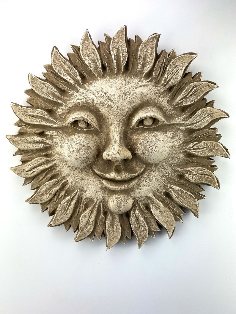 Flaming Sun Smiling Cheeks Wall Sculpture - Etsy