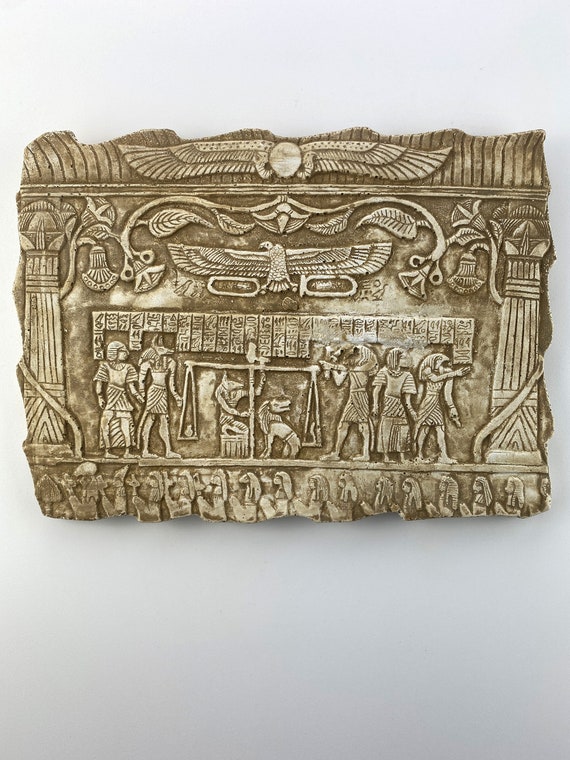 Ancient Egyptian Tablet Anubis Judgement Day of the Dead Wall | Etsy