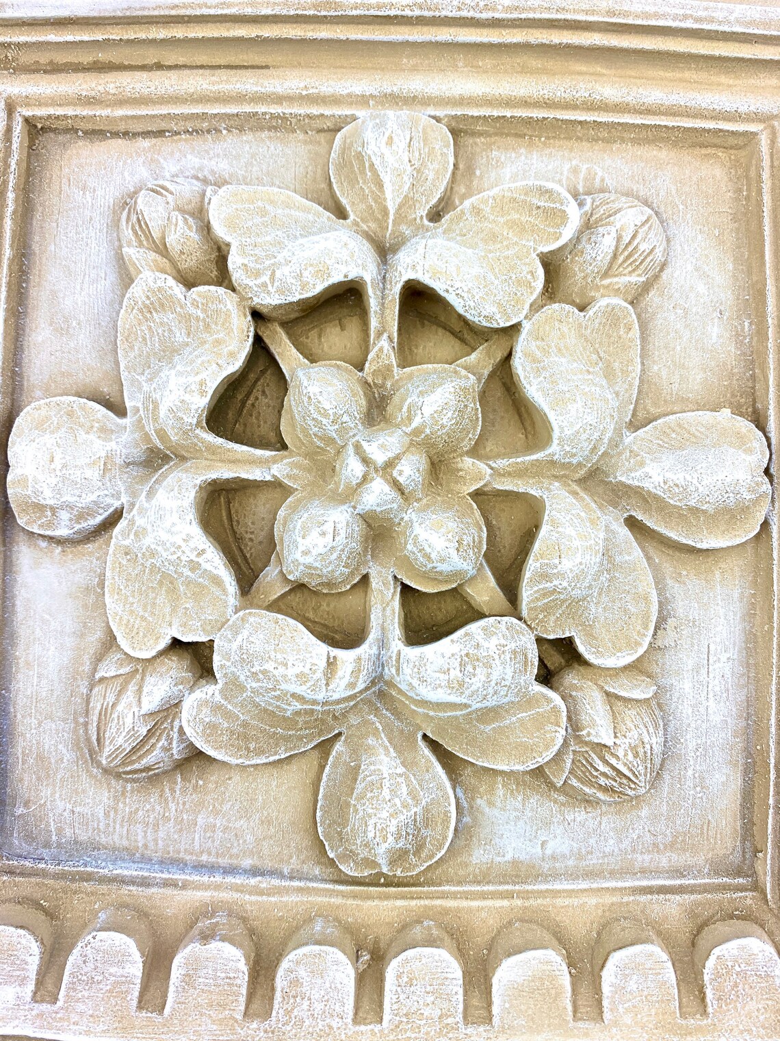 4 Floral Renaissance Relief Tiles | Etsy