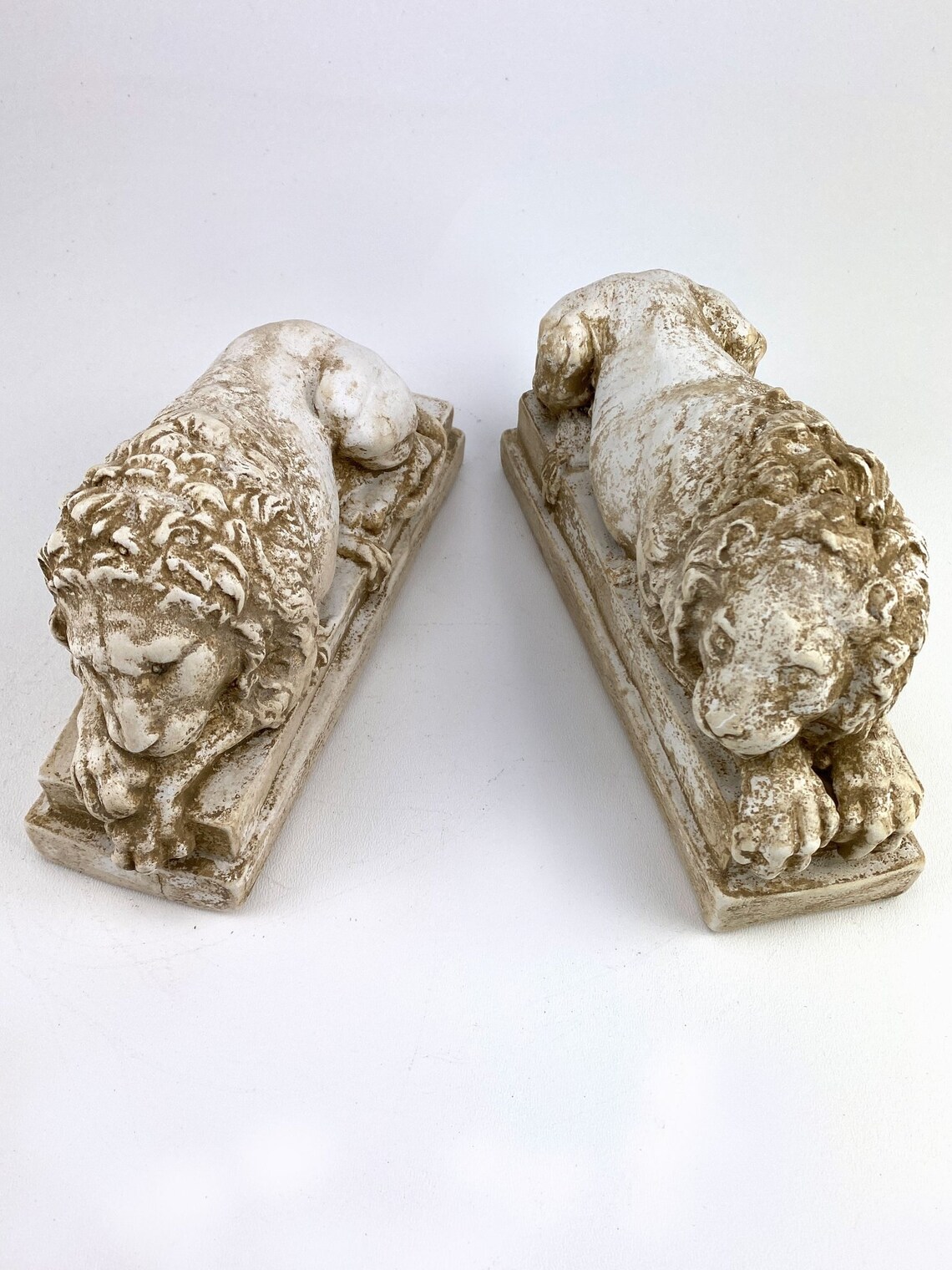 Antonio Canova Lions From the Vatican - Pair of Sleeping Lions Bookends ...