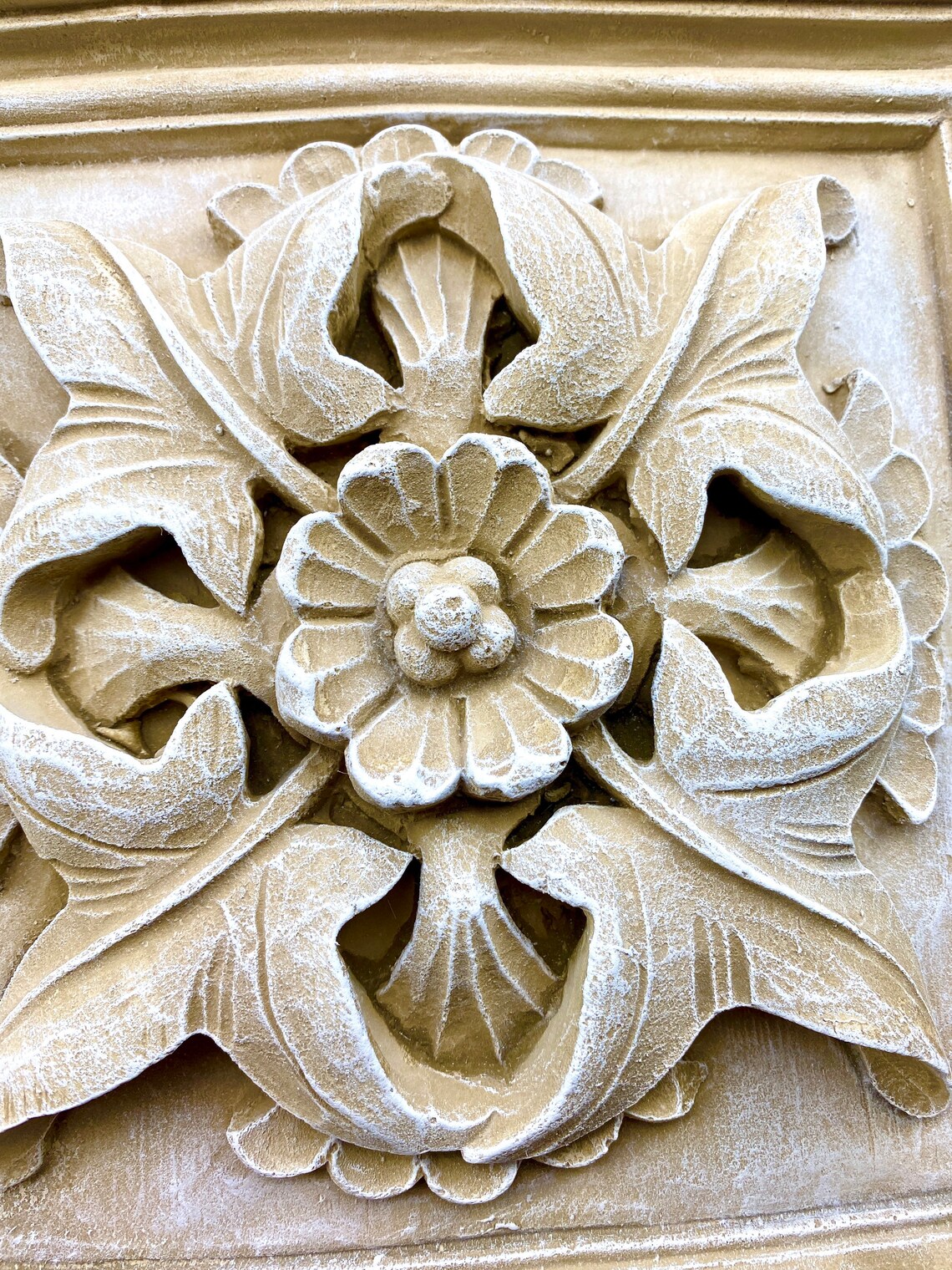 4 Floral Renaissance Relief Tiles | Etsy