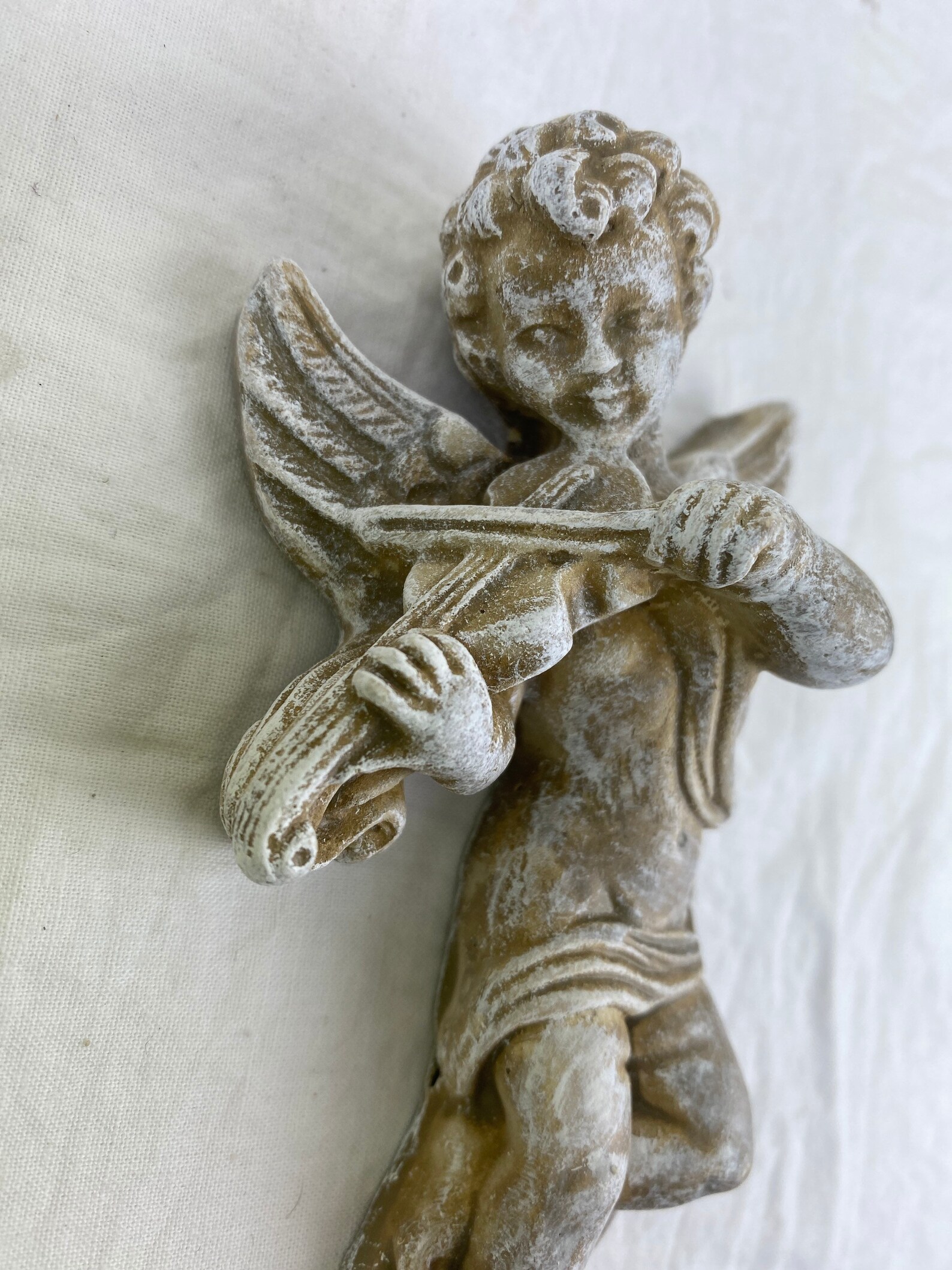 Pair of Cherub Musicians Wall Art Playing the Violin and Recorder - Etsy