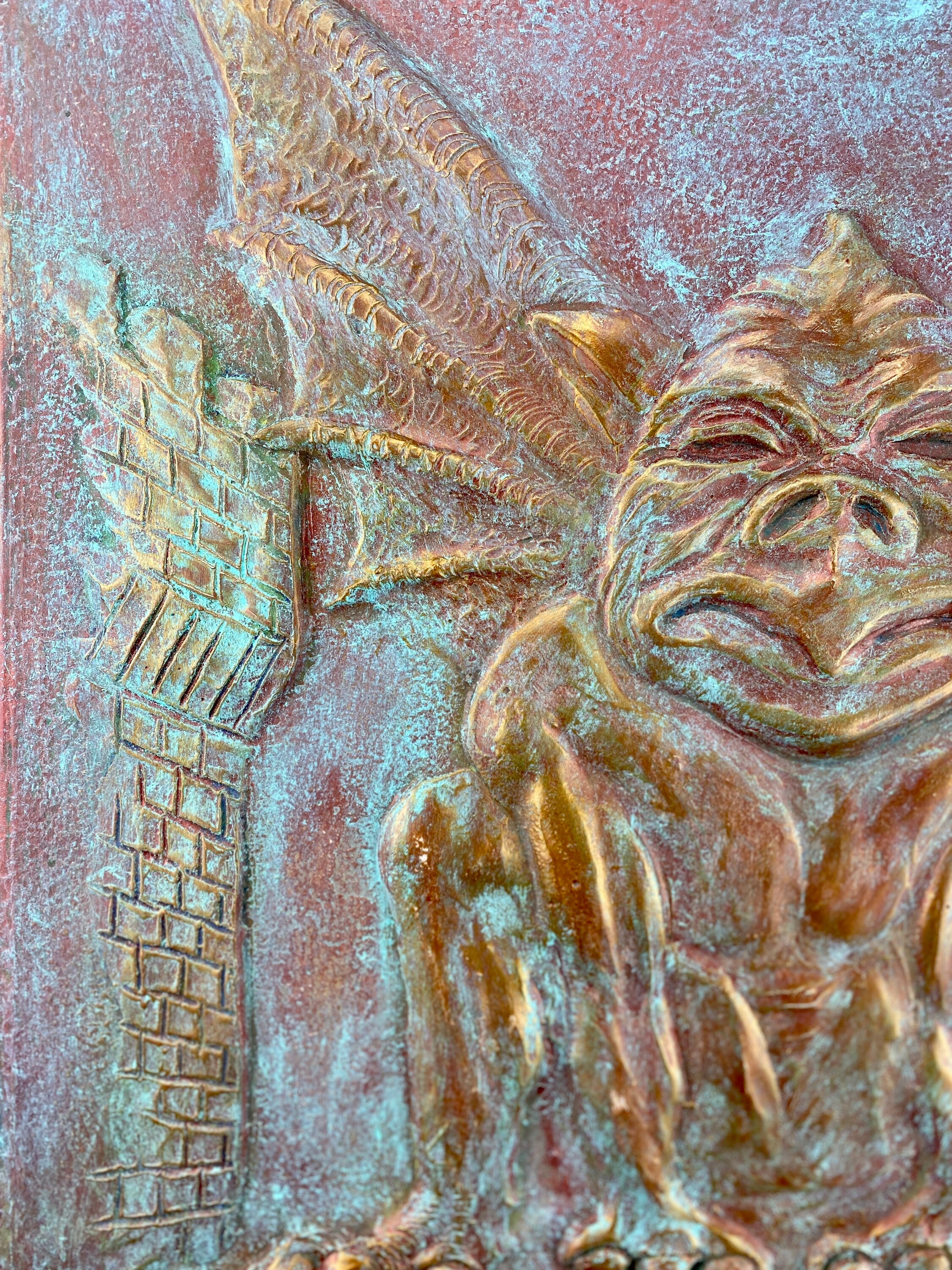 18” Gothic Gargoyle Relief Wall Plaque - Etsy