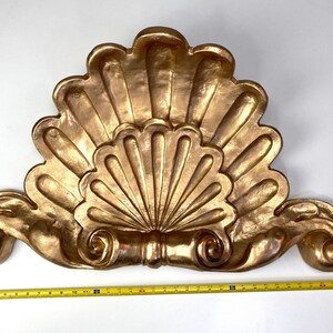 Large Scalloped Golden Shell Wall Sculpture - Etsy