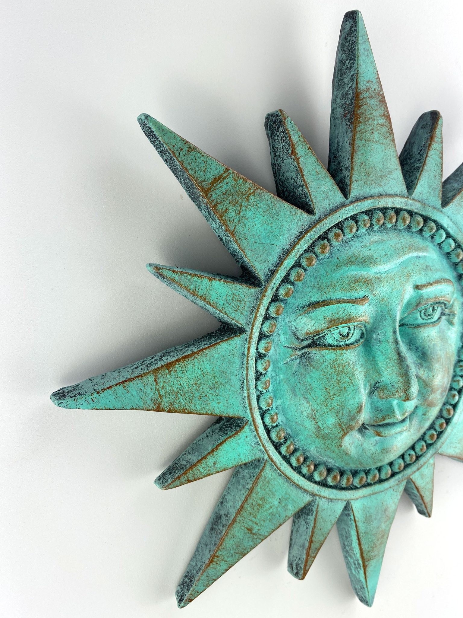 12 Helios Sun With Spikes Wall Sculpture With Aged - Etsy