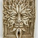 Green Man Sculpture Smiling Leaf Face With Acorns - Etsy