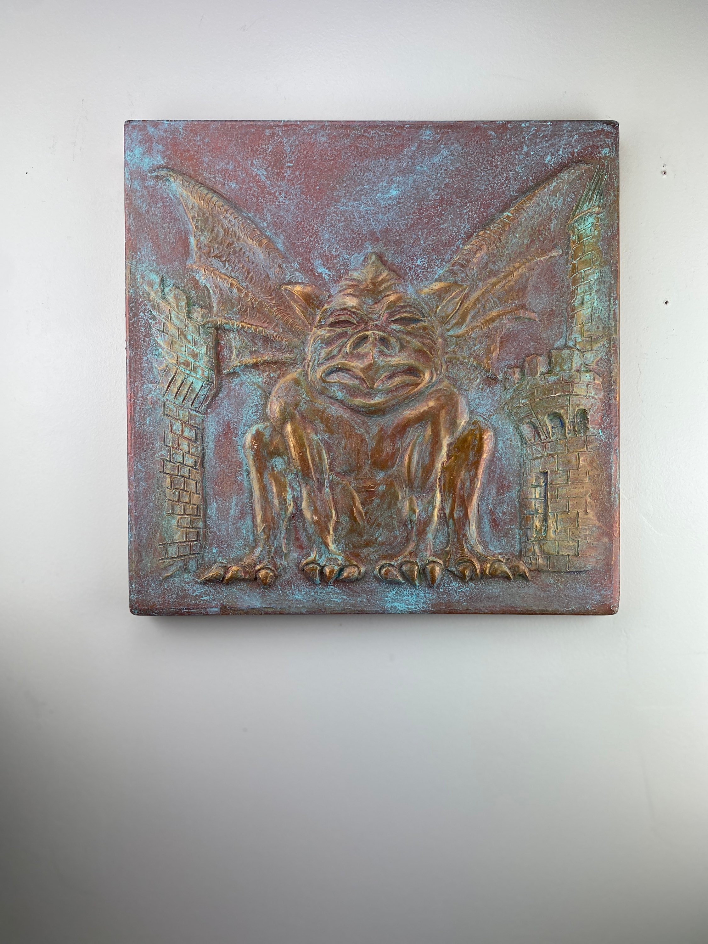 18” Gothic Gargoyle Relief Wall Plaque - Etsy