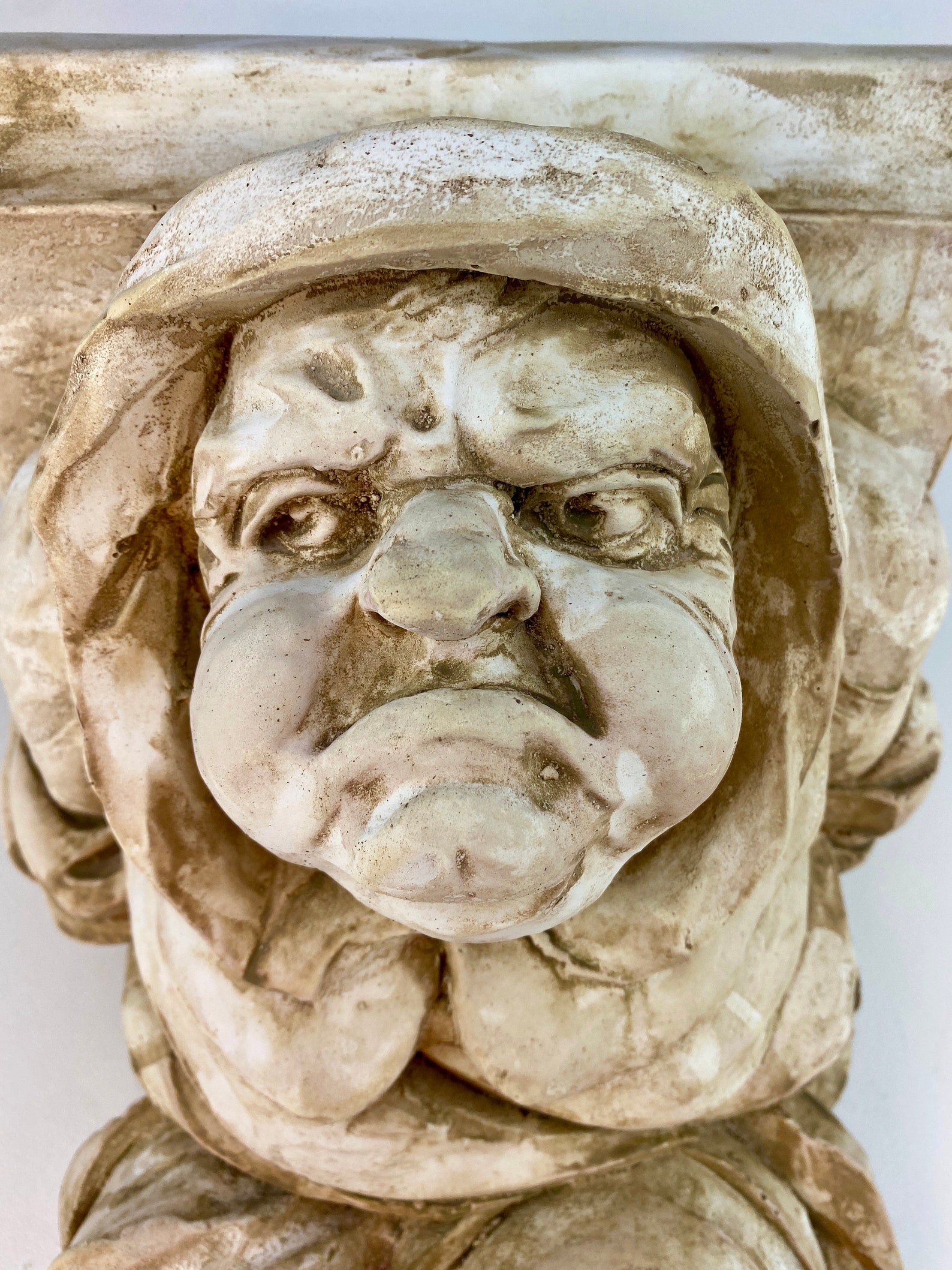 Large Sad Monk or Bard Sconce Corbel Shelf | Etsy