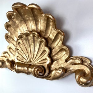 Large Scalloped Golden Shell Wall Sculpture - Etsy