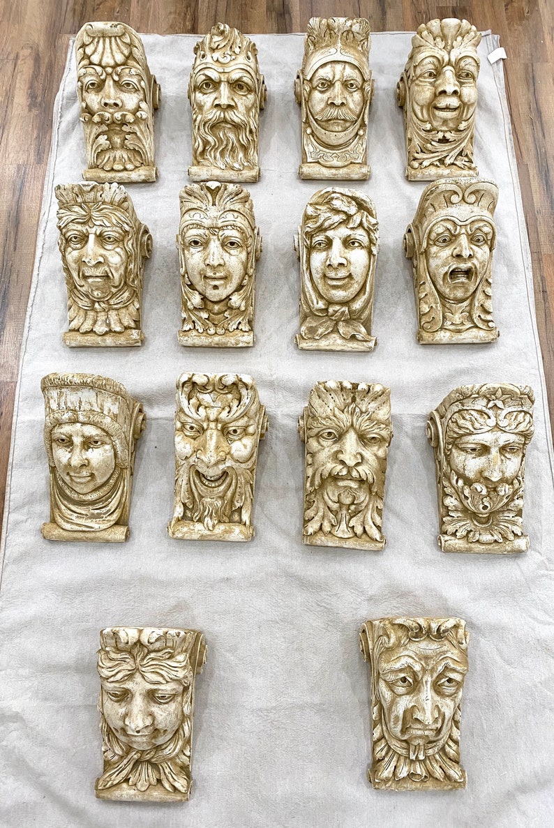 All 14 Renaissance Corbels From the King Face Collection - Etsy