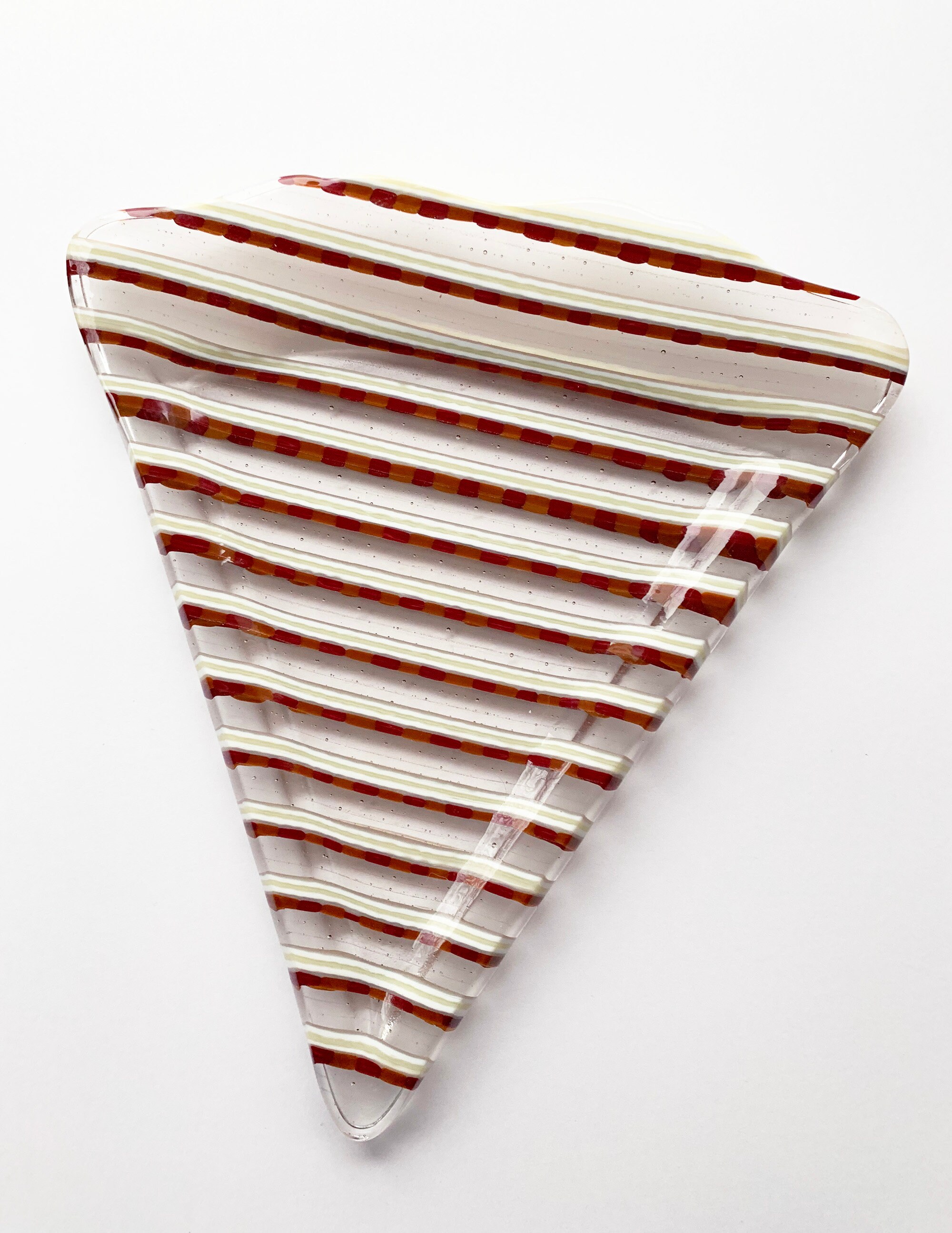 Fused Glass Pizza Shaped Plate - Etsy