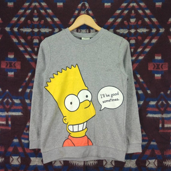 Vintage Bart Simpsons Crewneck Pullover Jumper Sweatshirt | Etsy